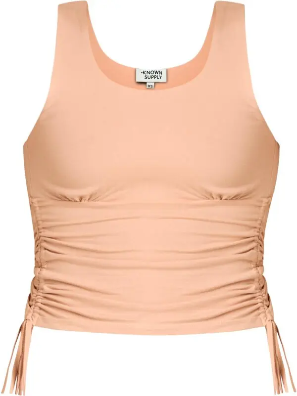 KNOWN SUPPLY Side Tie Tank Spellbound Tearose - Pink