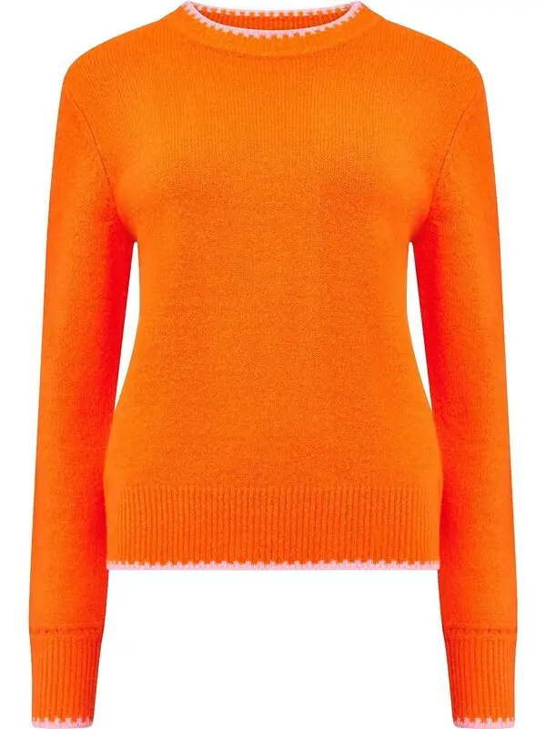 SUGARHILL BRIGHTON Helena Sweater Pink Tipping - Orange