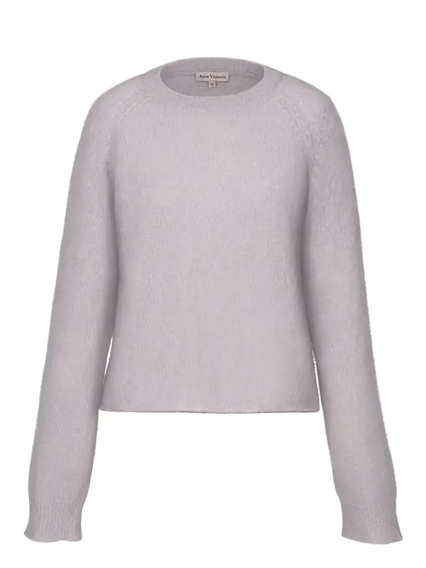 ANSE VICTORIN Elaine Silk Cashmere Pullover Pearl - Grey