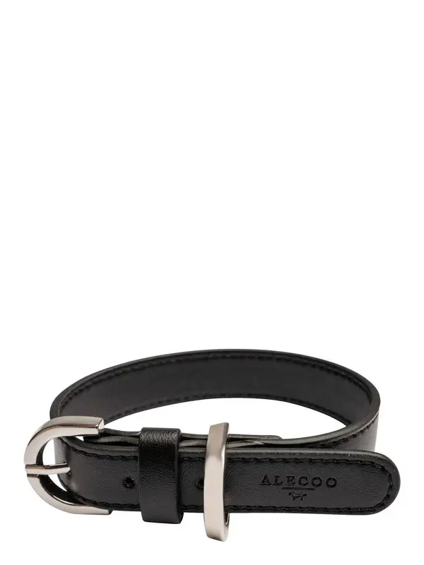 ALECOO Classy Dog Collar Silver - Black