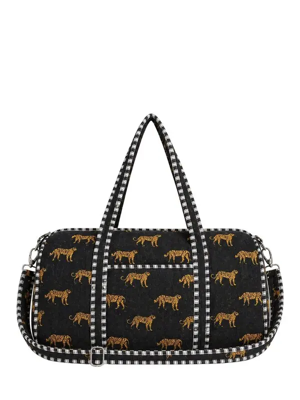 CYC Cheetah Velvet Weekender - Black