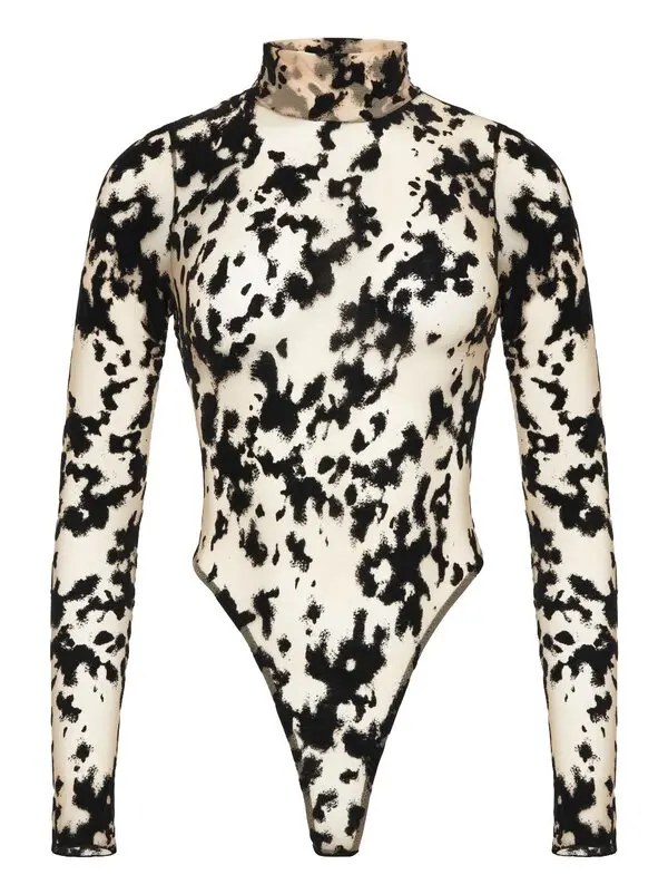 PERILLA Harlow Long Bodysuit Nude - Brown