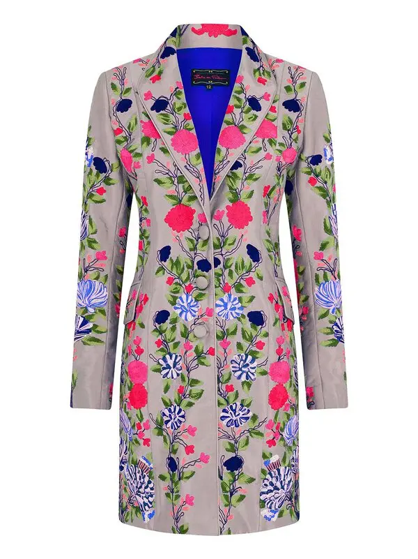 BEATRICE VON TRESCKOW Fab Flowers Coat - Silver