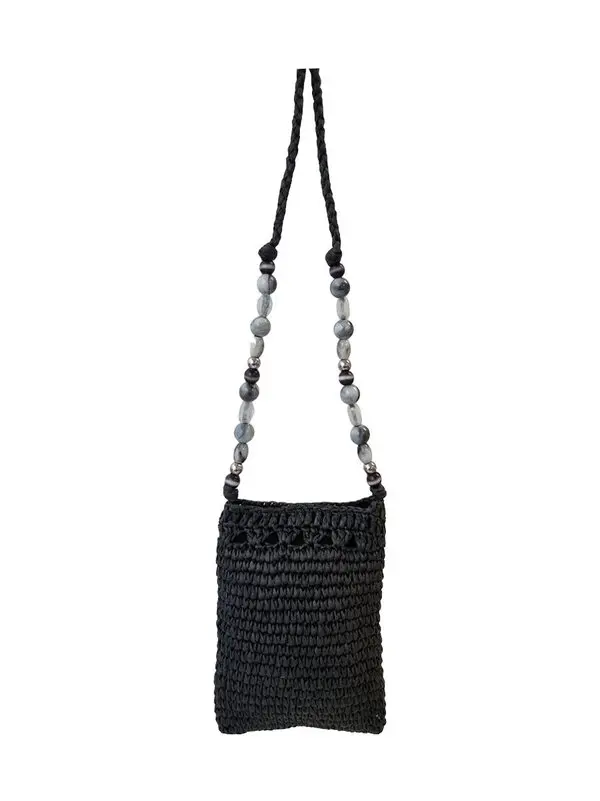 NOOKI DESIGN Billie Crochet Phone Bag - Black