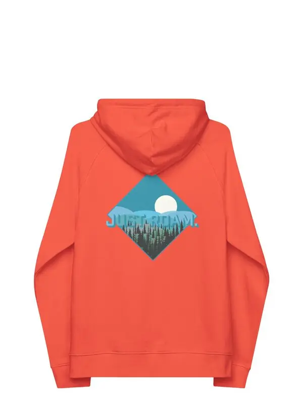 ANCHOR & CREW Burnt Just Roam. Seeker Organic Cotton Raglan Hoodie - Orange