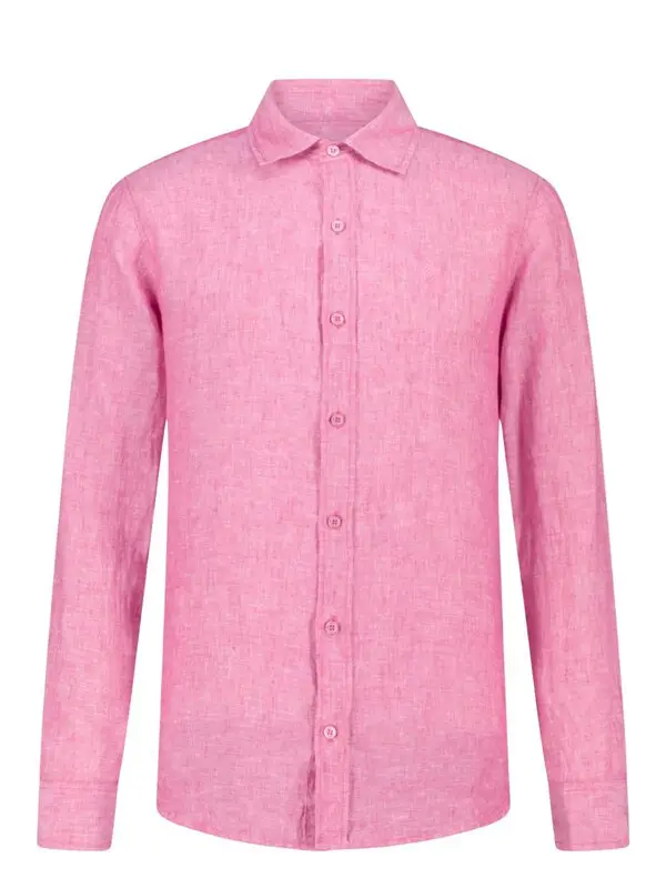 MAISON TANGERINE S Linen Shirt Dragon Fruit - Red