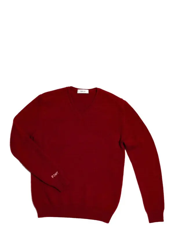 THE GILDED COTTAGE Cashmere Wool Cricket Sweater - Red