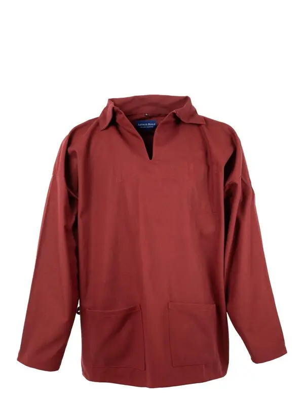 ARTHUR BEALE Open Neck Sailors' Smock Breton - Red