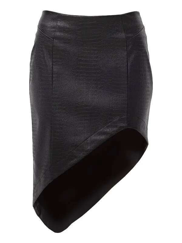 MAISON BOGOMIL Faux Leather Asimetric Skirt - Black