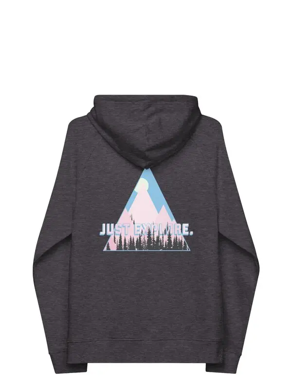 ANCHOR & CREW Heather Just Explore. Seeker Organic Cotton Raglan Hoodie - Black