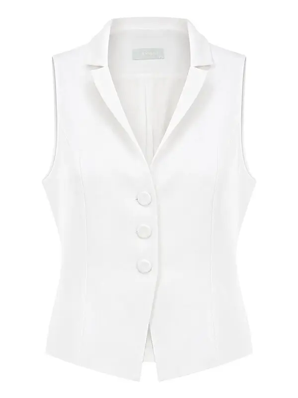CANSU XI Paris Vest Vegan Silk - White