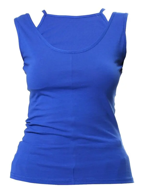 METAMORPHOZA Cutout Tank Top - Blue