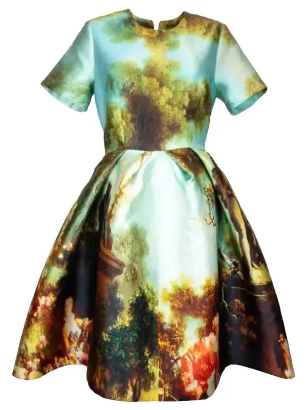 MAXJENNY Blue / Brown Coctail Dress Garden Royal - Blue/brown