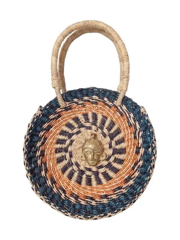 SOKONA Esengo Golden Soil Handwoven Bag - Blue