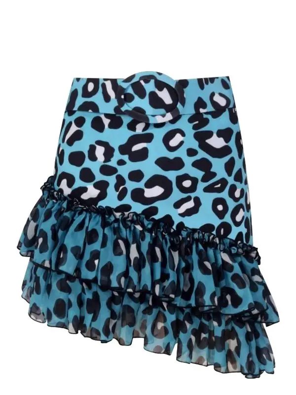 NUR KARAATA Tigra Leo Skirt - Blue