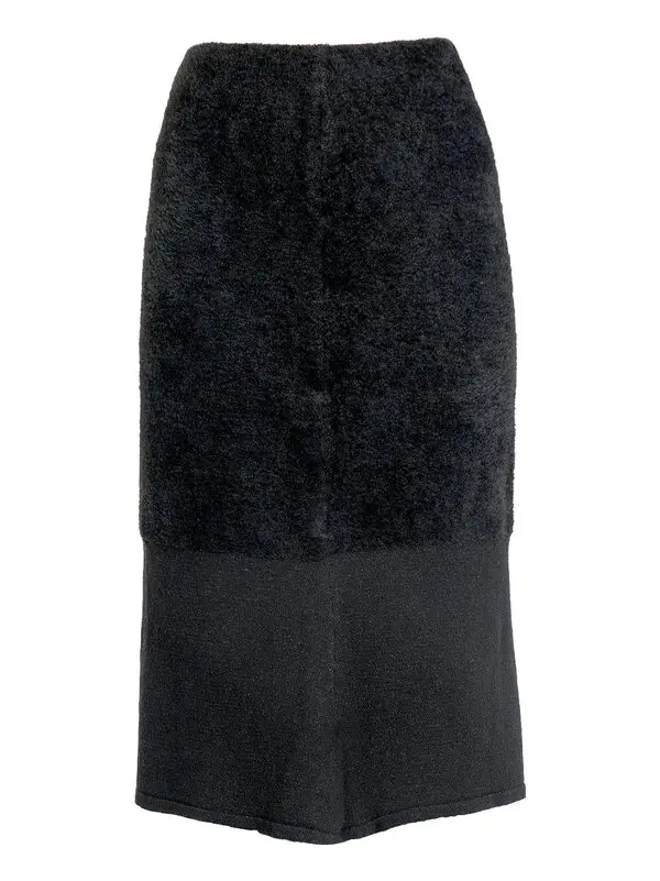MAISON BOGOMIL Feather-knit Pencil Skirt - Black