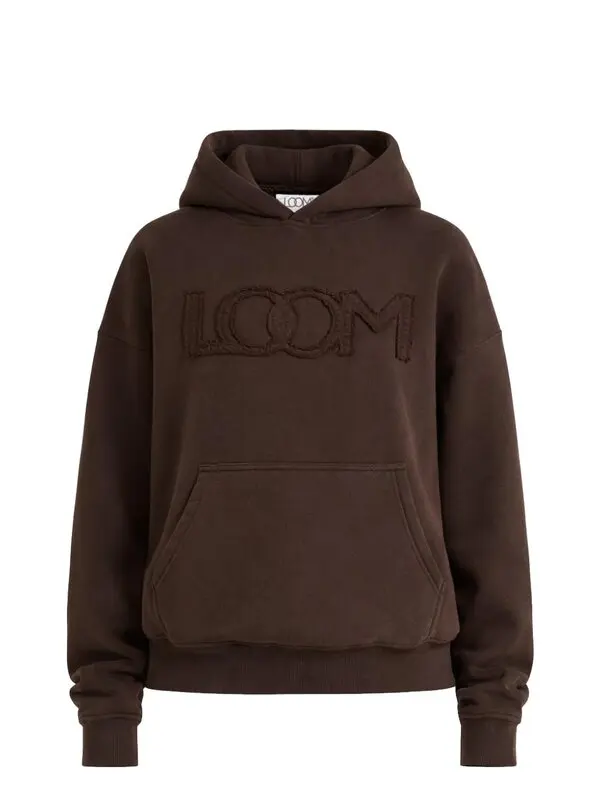 LOOM ARCHIVES Loom Applique Washed Hoodie - Brown