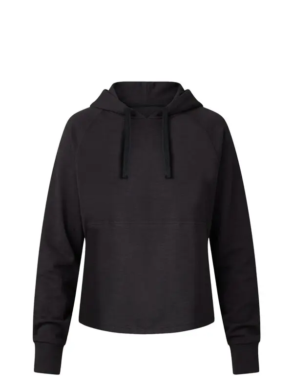 KNOWN SUPPLY Organic Cotton Cropped Hoodie Aria Washed - Black