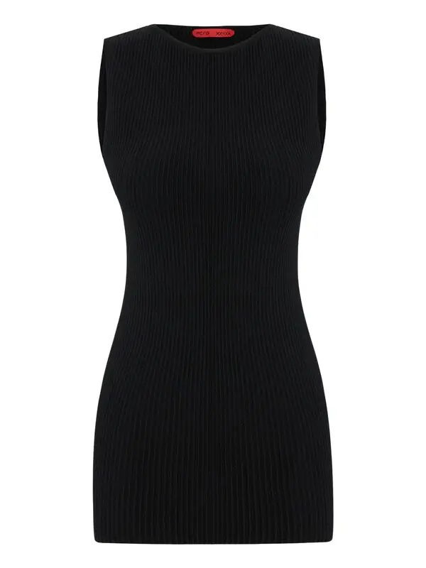 PCFG Knitted Tank Top - Black