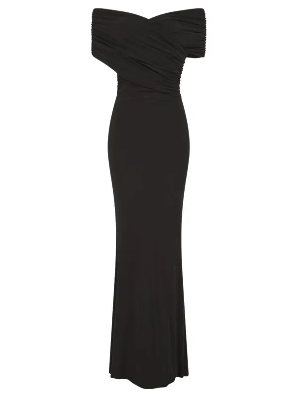 CELESTINE & MAE Primula Maxi Dress In Navsoul - Black