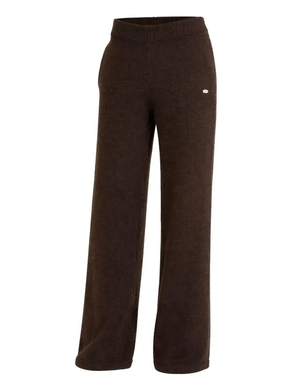 LOOM ARCHIVES Loom Knit Straight Leg Trouser - Brown