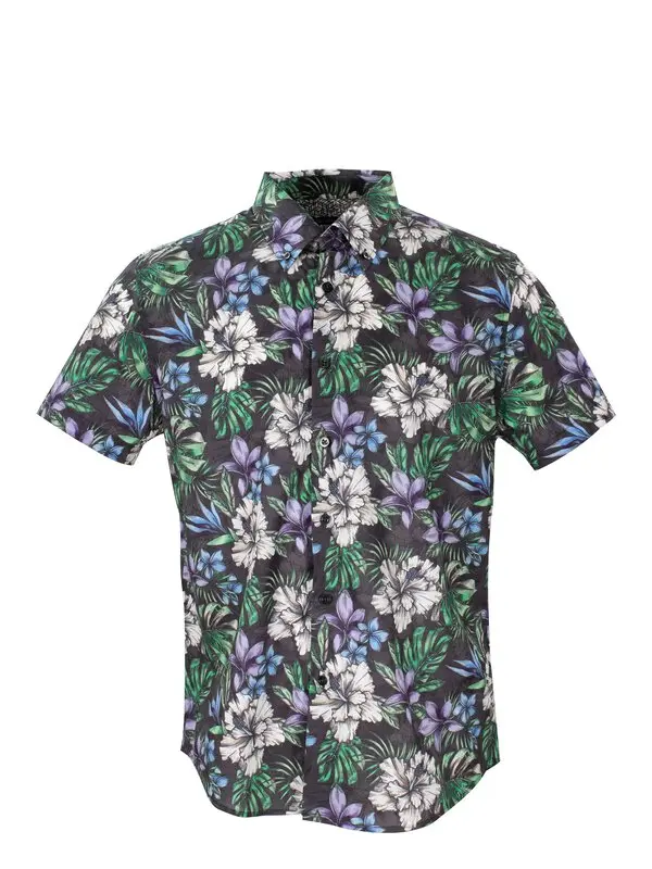 LORDS OF HARLECH Black / White Tim Colorful Floral Black - Black/white