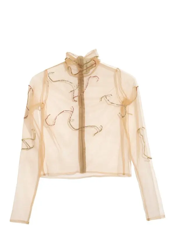 PALOMA LIRA Neutrals Chain Top - Brown