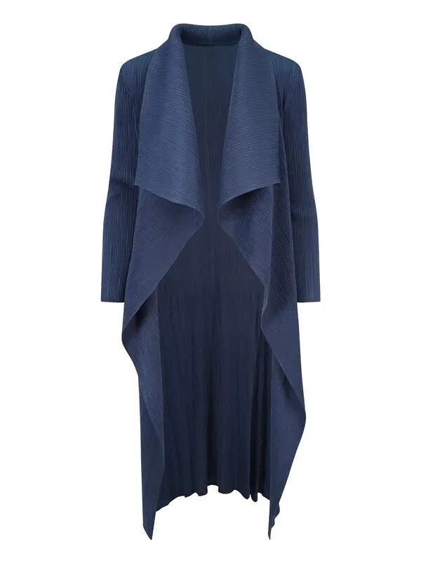 BEATRICE VON TRESCKOW Navy Waterfall Crinkle Coat - Blue
