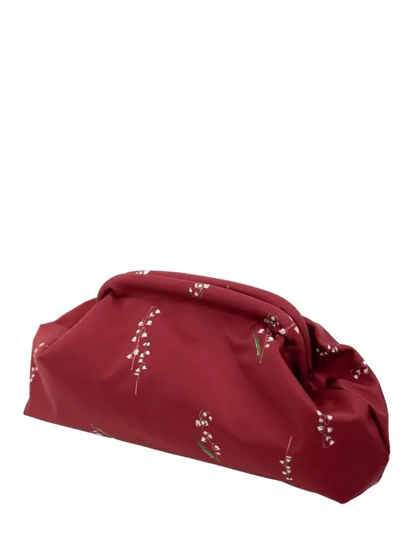 RAINSISTERS Crimson Floral Clutch Bag - Red