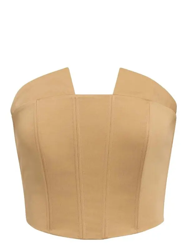 Sélone Veyra Corset Top / Warm Camel - Brown