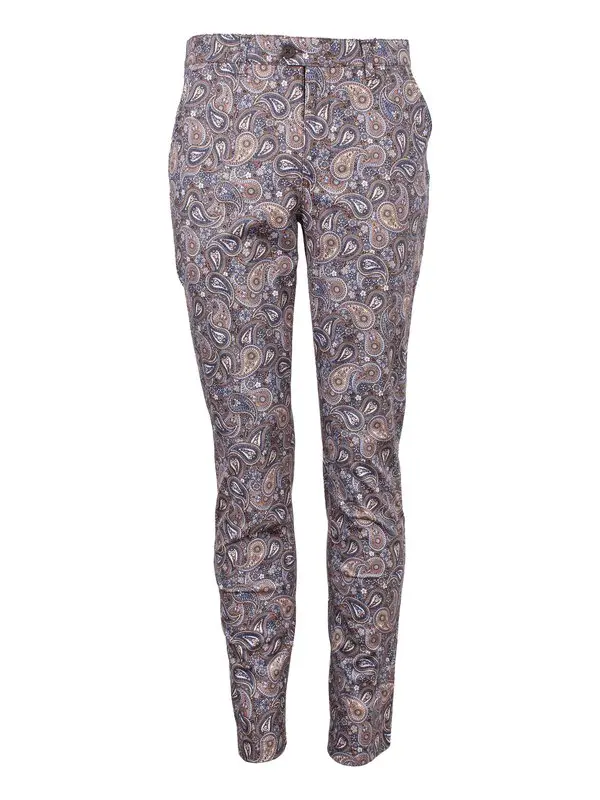 LORDS OF HARLECH Grey / Blue Jack Lux Trippy Paisley Pant Grey - Grey/blue