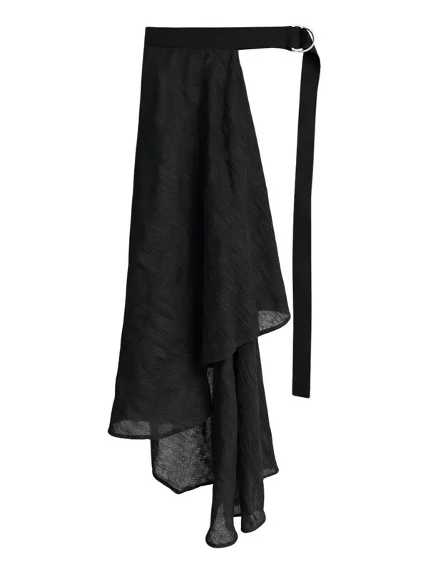 VIRAGO Nyx Layered Waist Cape With Adjustable Belt - Black
