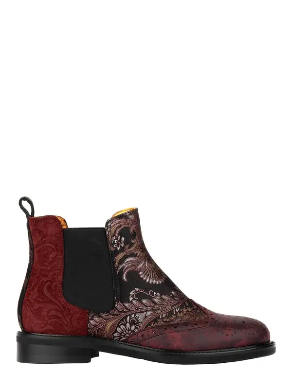 EMBASSY LONDON USA Mamacita Floral & Burgundy - Red