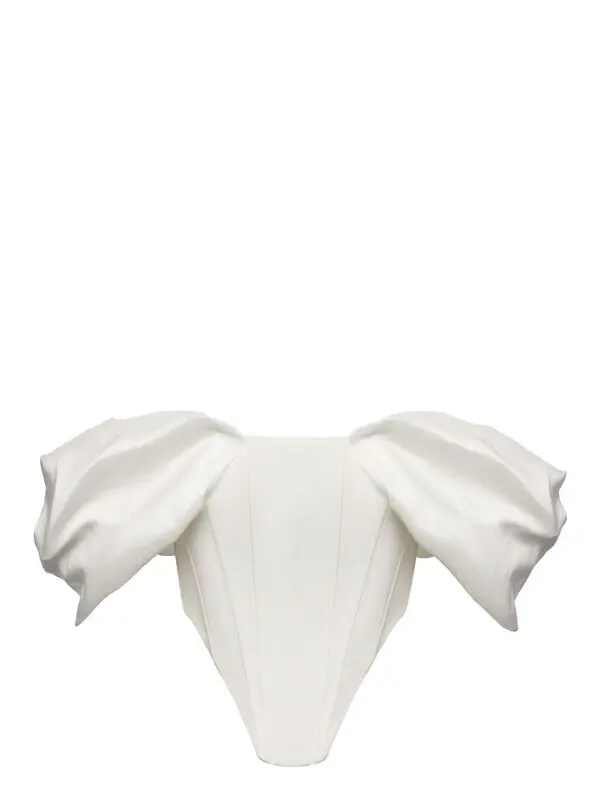 BENEDETTO Virgin Wool And Silk Corset - White