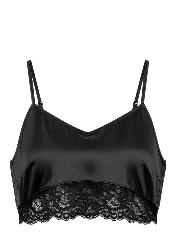 ZAFUR Half Cami In Caviar - Black