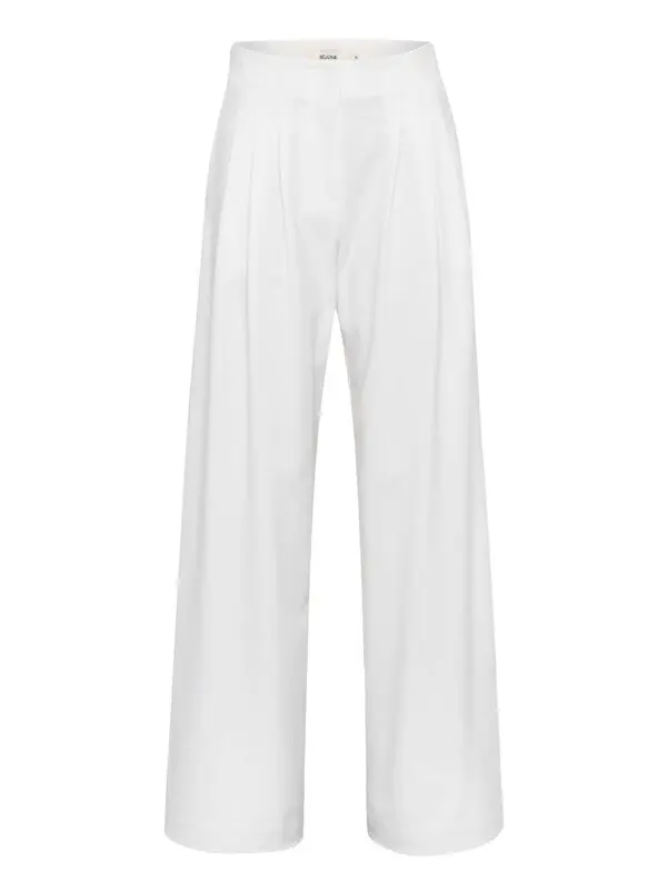 Sélone Nore Pleated Tailored Trousers - White