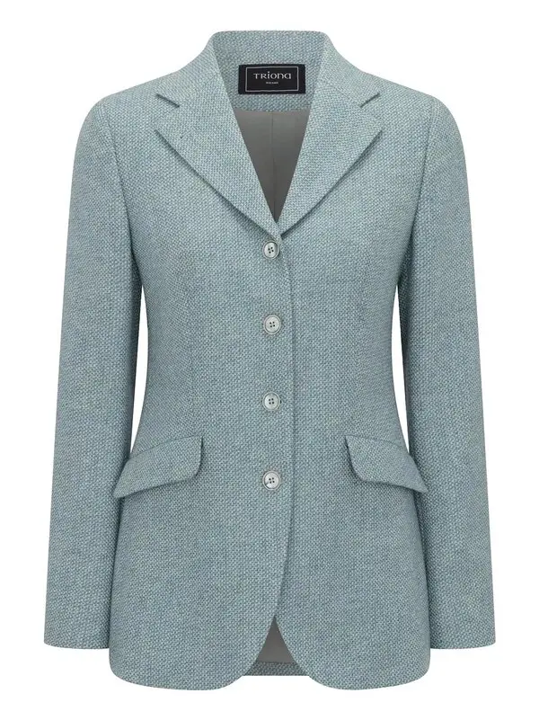 TRIONA Ocean Fiadh Irish Tweed Jacket - Blue