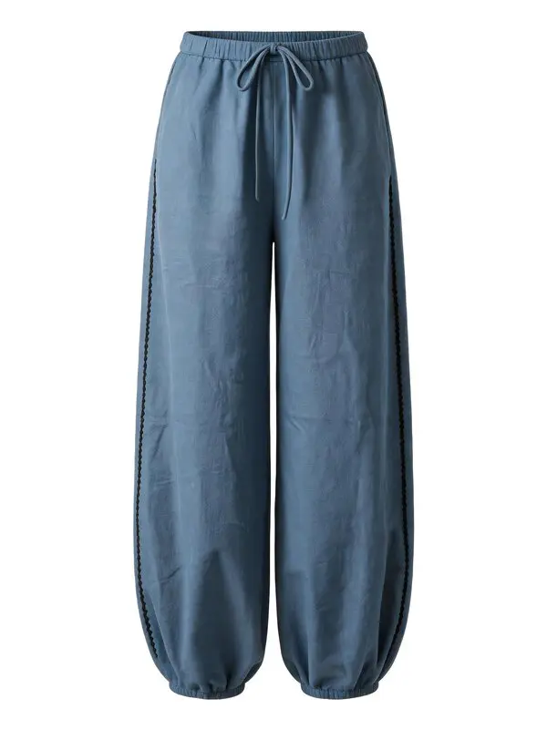 AMY LYNN Miami Balloon Trousers Denim - Blue