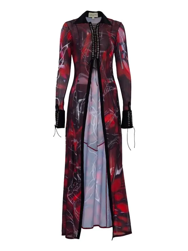 PALOMA LIRA White Scars Top - Red