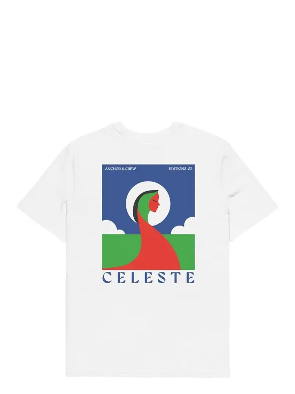 ANCHOR & CREW Three Celeste Editions Organic Cotton T-shirt - White