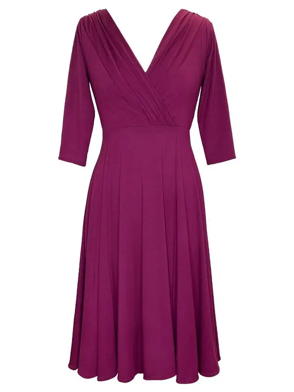 ALIE STREET LONDON Annie Dress In Plum Wine - Purple