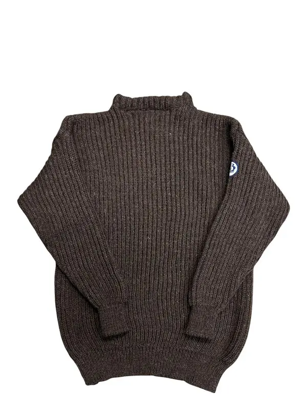 ARTHUR BEALE Erebus® Boat Neck Pullover Black Welsh Mountain - Brown