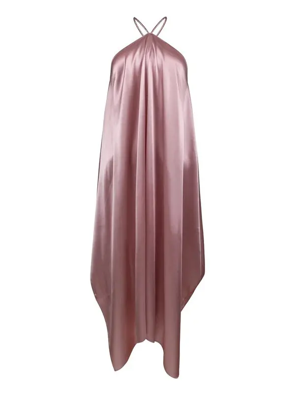 SASHA LA MER Alexandra Silk Dress, Color English Rose - Red