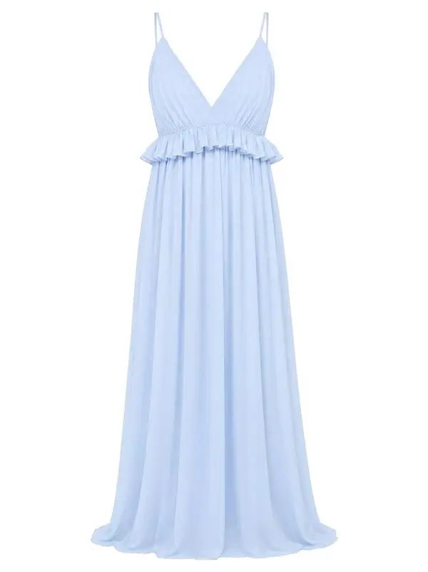 NEVA Aveline Empire Waist Maxi Dress Light - Blue