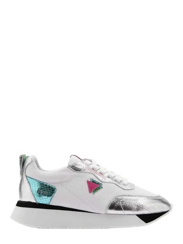 ILVI Merel Floater Leather Sneaker - Silver