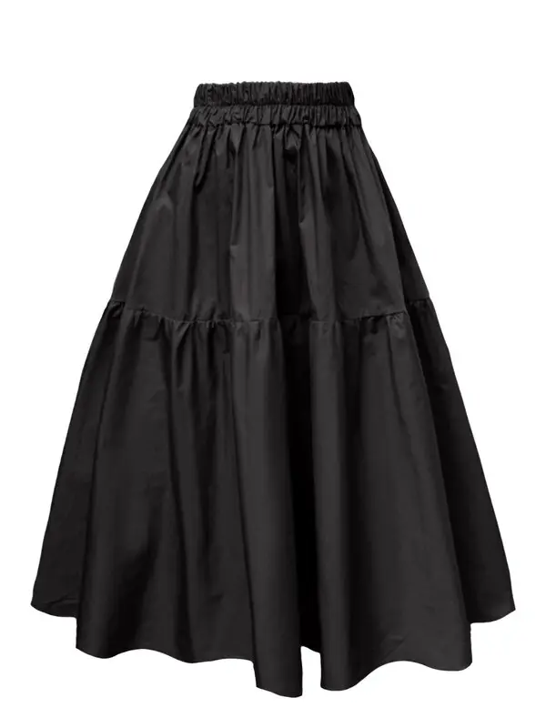 FROCK TALES Tahiti Midi Skirt With Pockets - Black