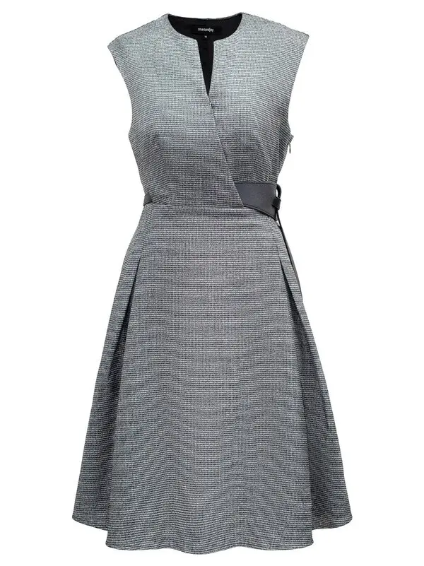 SMART AND JOY Trapeze Dress With Cross -effect - Silver