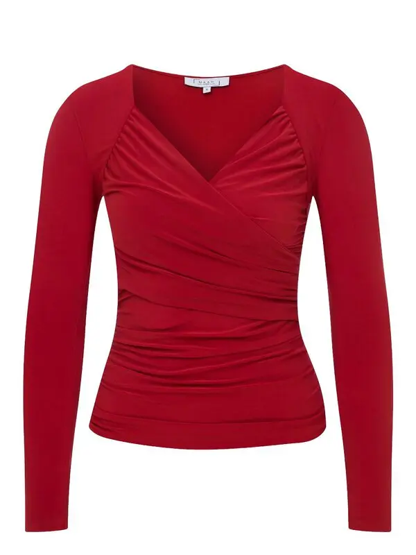 MAAN ISTANBUL Folds Detail Blouse Wild Bella - Red