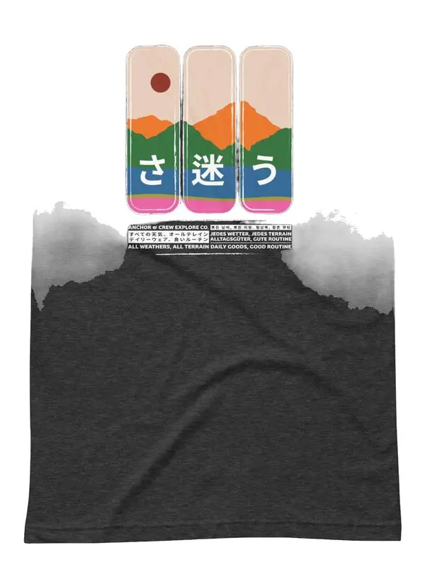 ANCHOR & CREW Heather Nomad Passenger Organic Cotton T-shirt - Black