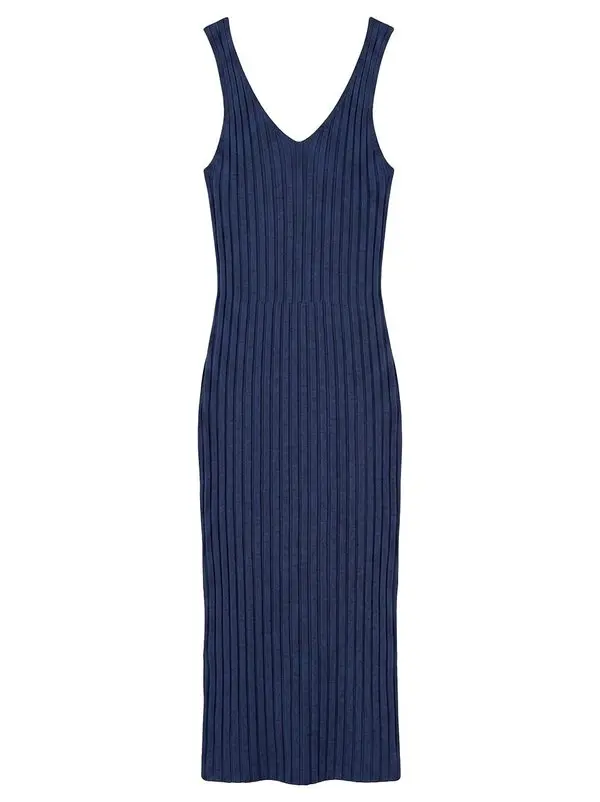 TANTRA SPAIN SL Strap Knit Dress Navy - Blue